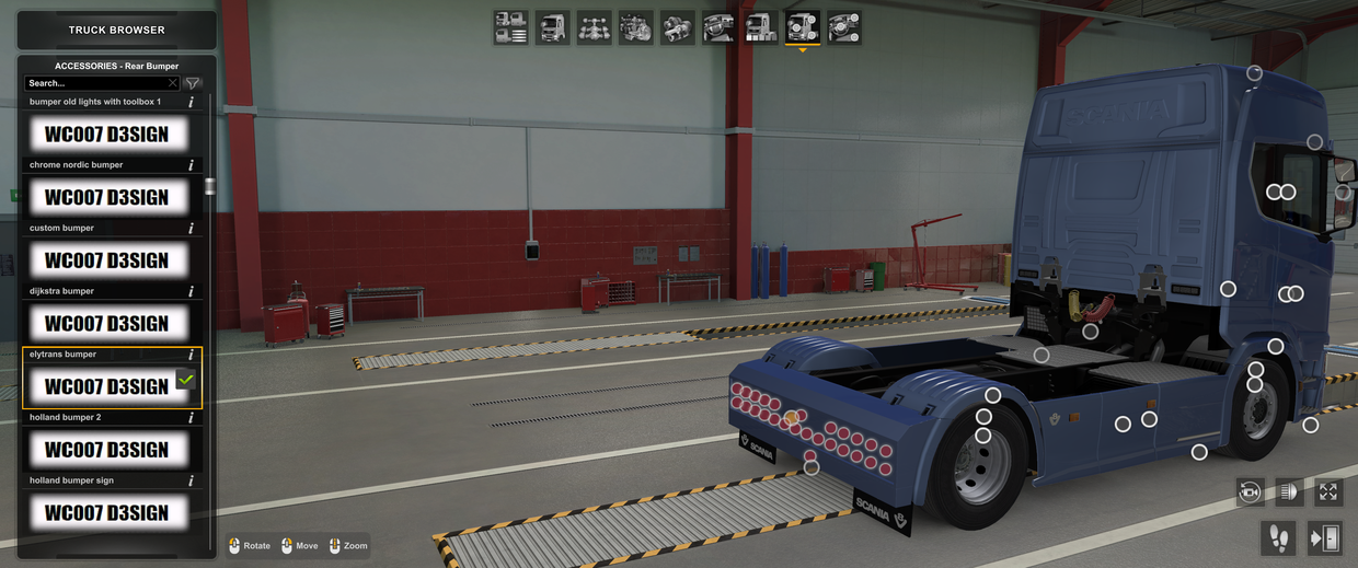 rear bumper tuning part] Scania NG Elytrans rear - ETS2 mods