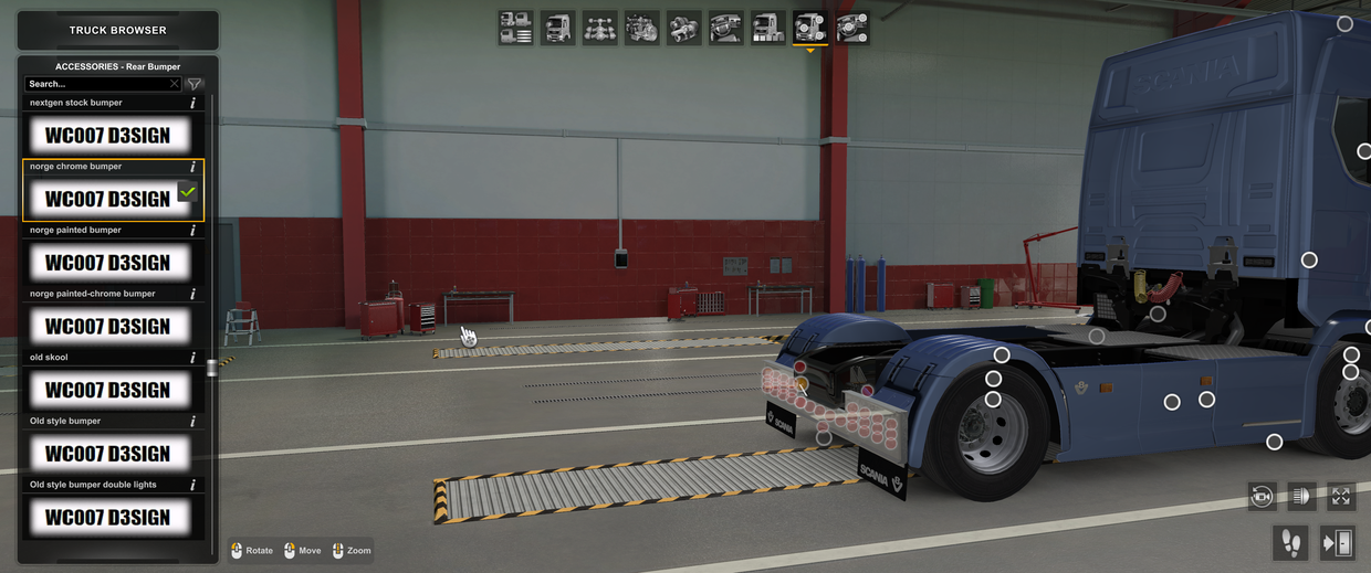 [rear bumper tuning part] Scania NG Norge rear bumper - ETS2 mods