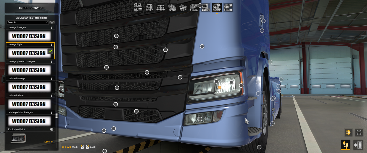 [headlights tuning part] Scania NG Xenon DRL Headligh - ETS2 mods
