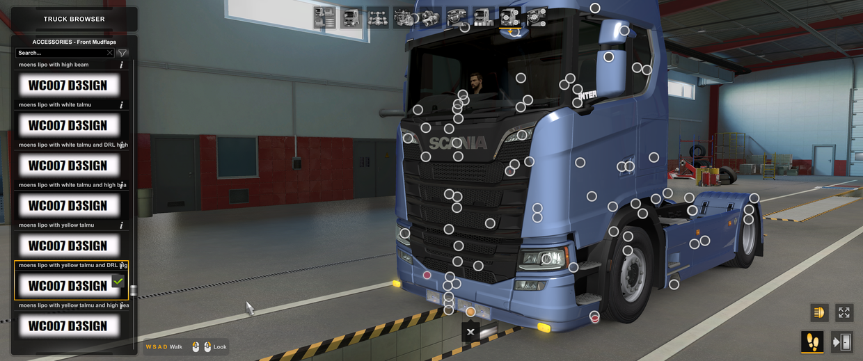 [front mudflaps tuning part] Scania NG Moens front bum - ETS2 mods