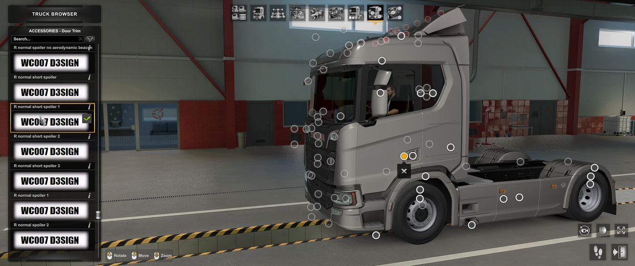 ,*[spoilers tuning part] Scania NG Cab Short spoilers - ETS2 mods