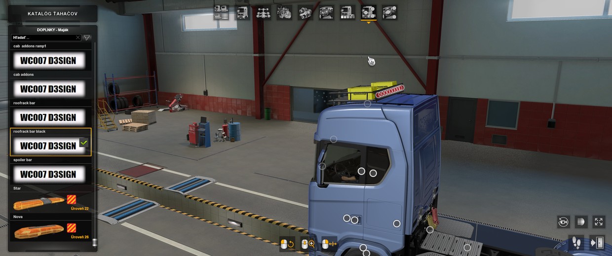 **[beacon tuning part] Scania NG lightbar for roof rac - ETS2 mods