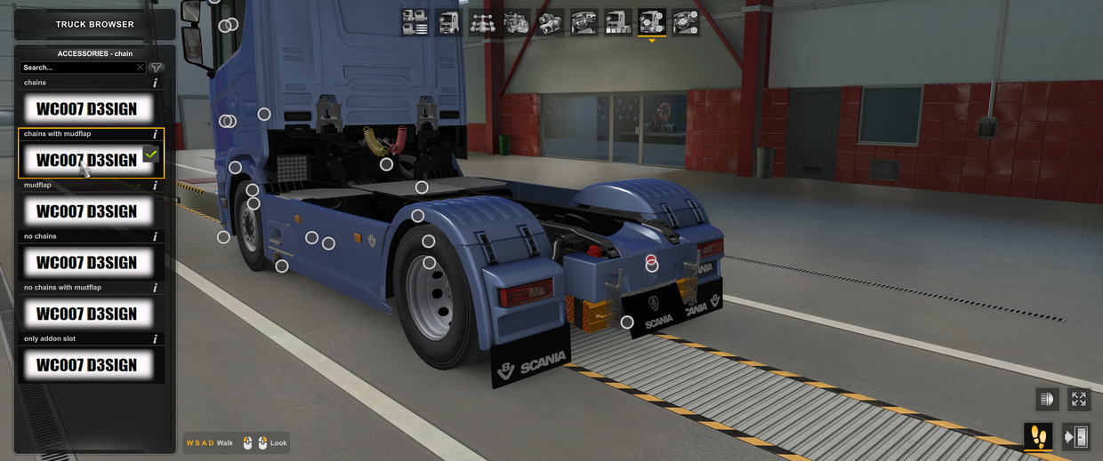 chain tuning part] Scania NG rear bumper chains - ETS2 mods