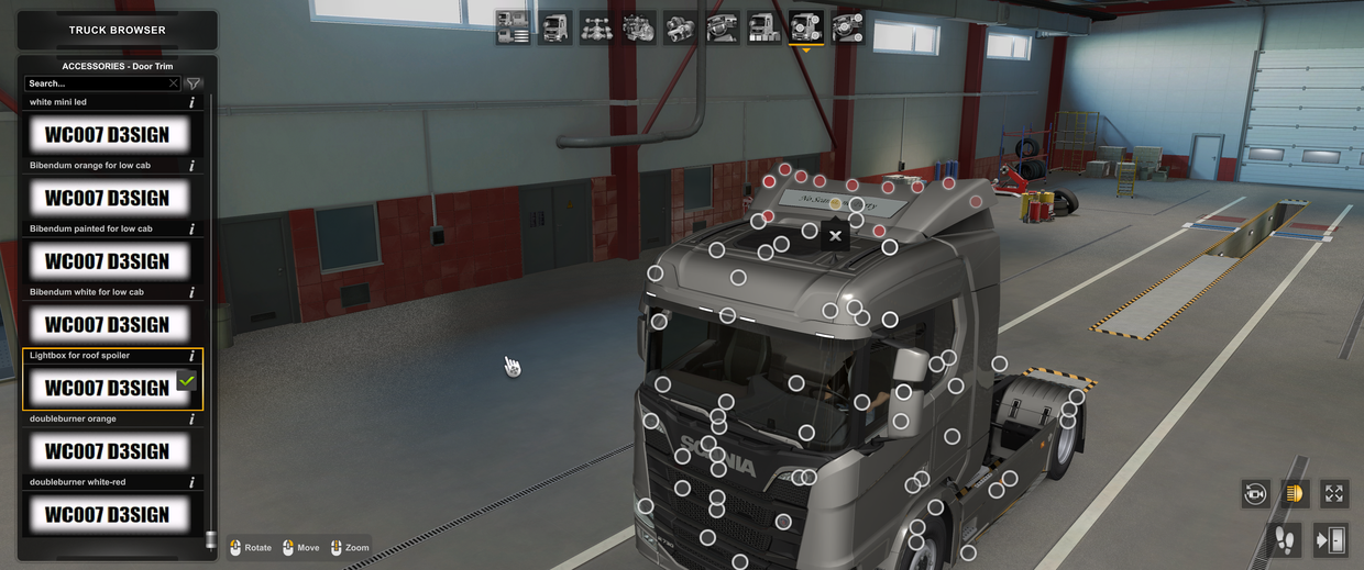 **[addon] Roof spoiler lightbox - ETS2 mods