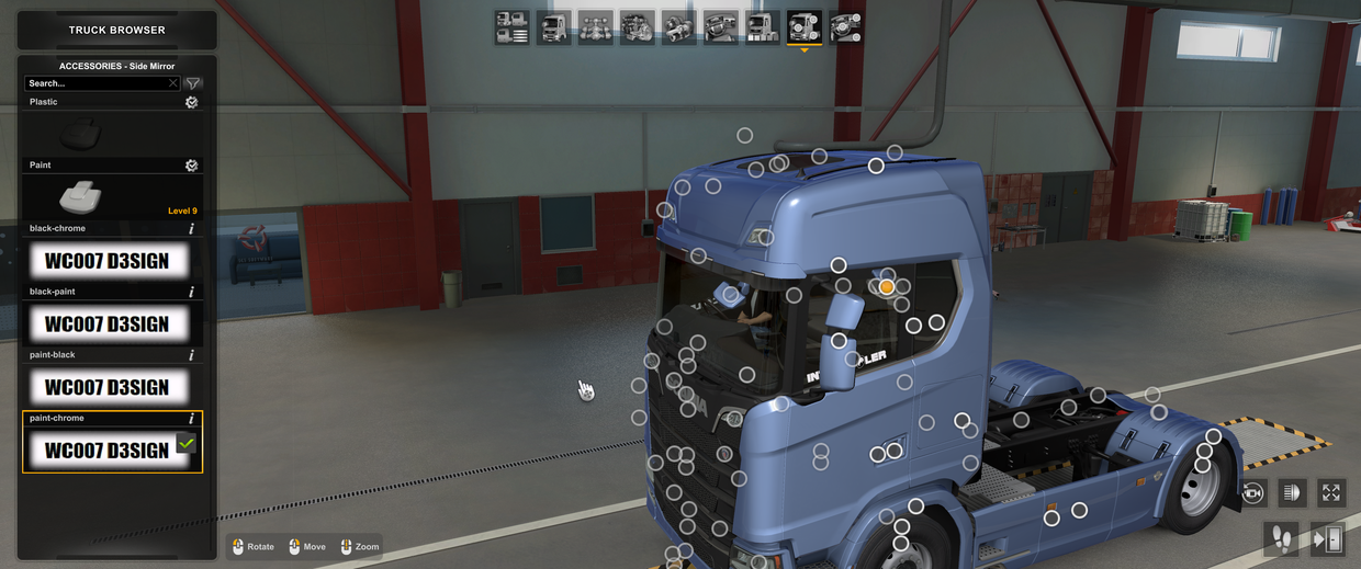 [side mirrors tuning part] Scania NG side mirrors pack - ETS2 mods