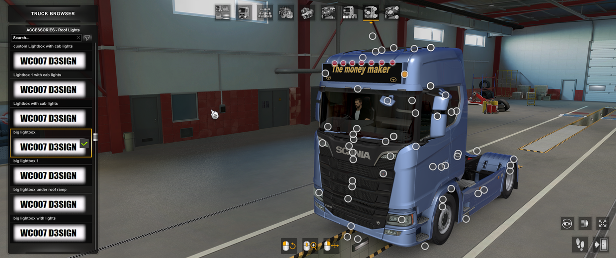 [roof lights tuning part] Scania NG Big Lightbox - ETS2 mods
