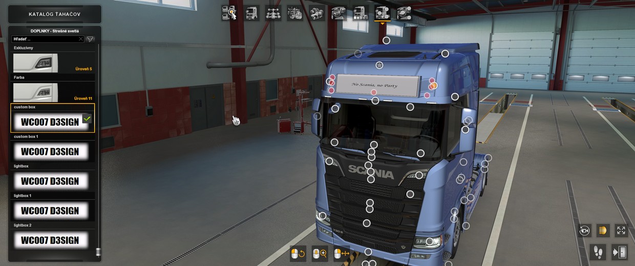 [roof lights tuning part] Scania NG custom lightbox - ETS2 mods