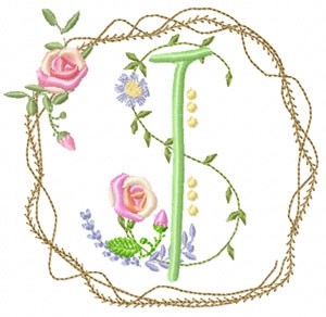 Watercolour Monogram.T+frame - The MadWoman of Locke Street