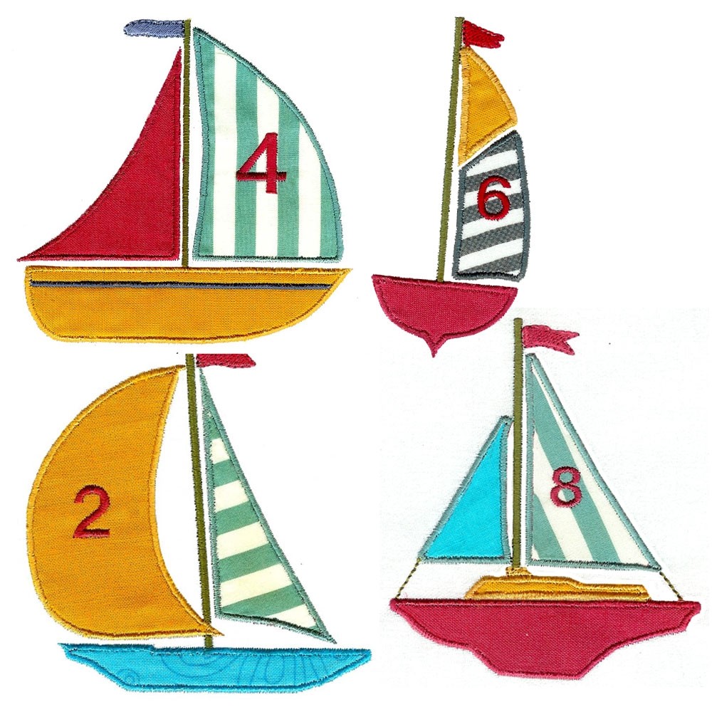 Applique Sail Boats - The MadWoman of Locke Street