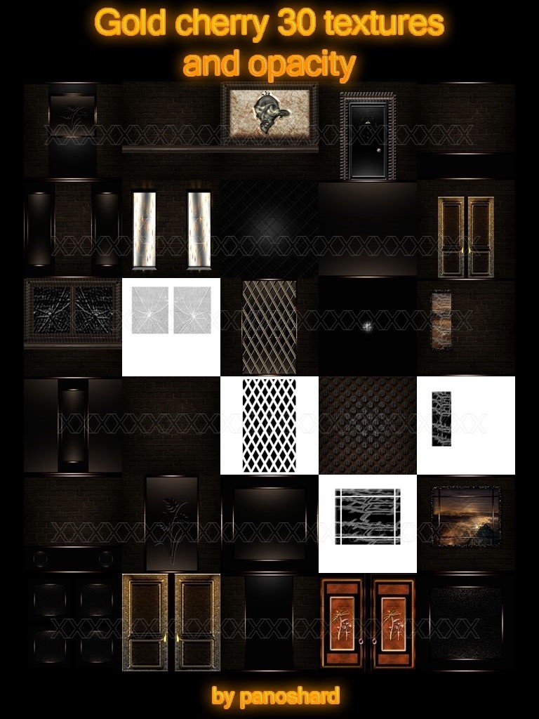 Gold cherry 30 textures and opacity imvu room - panoshard2 manufacture ...