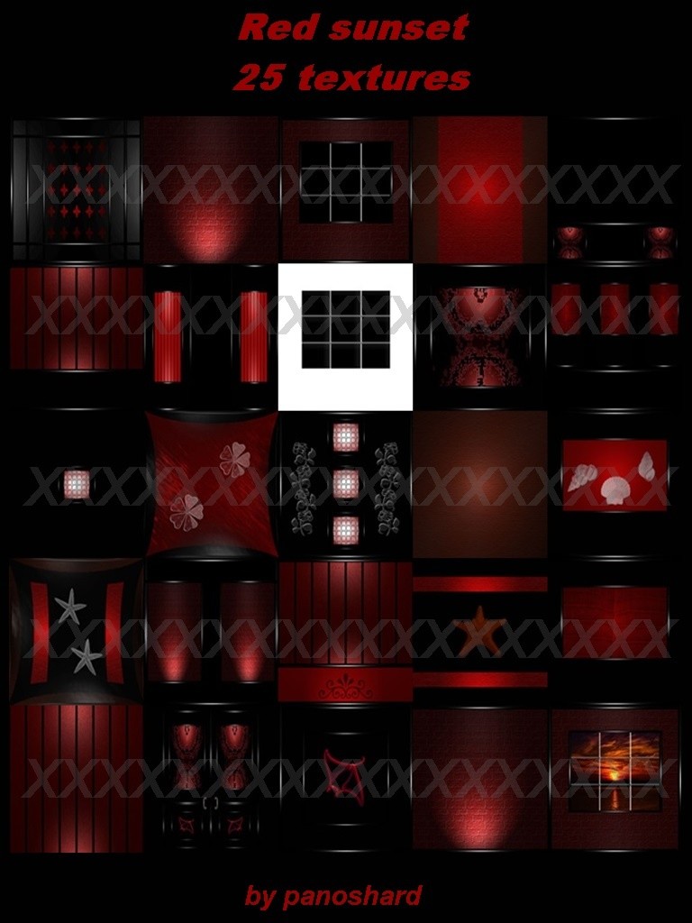 Red sunset 25 textures for imvu rooms - panoshard2 manufacture and sale ...