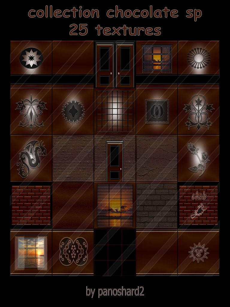 Collection chocolate sp 25 textures for imvu rooms - panoshard2 ...