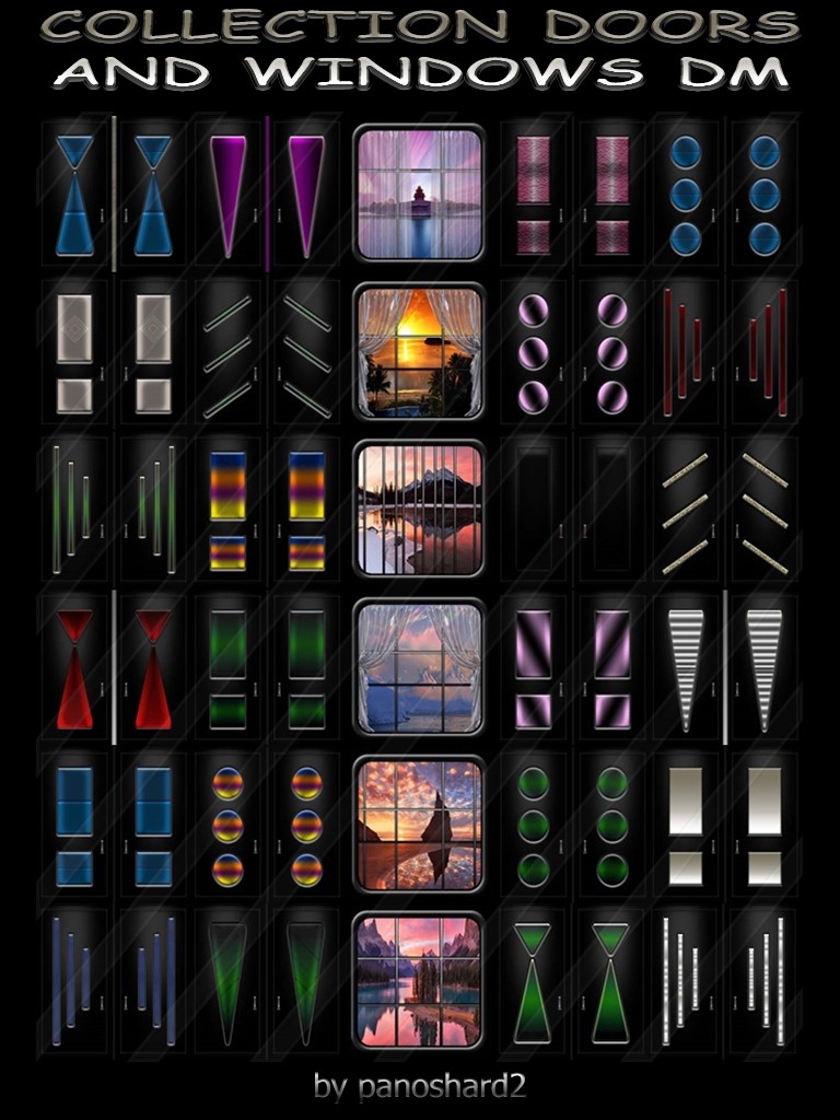 COLLECTION DOORS AND WINDOWS DM 30 TEXTURES FOR IMVU R - panoshard2 ...