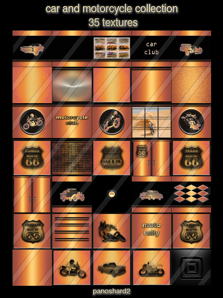 MOTO - CAR - panoshard2 manufacture and sale textures for imvu