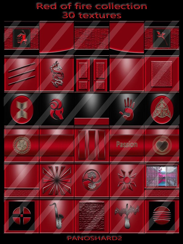 Red creation 30 textures for imvu - panoshard2 manufacture and sale ...