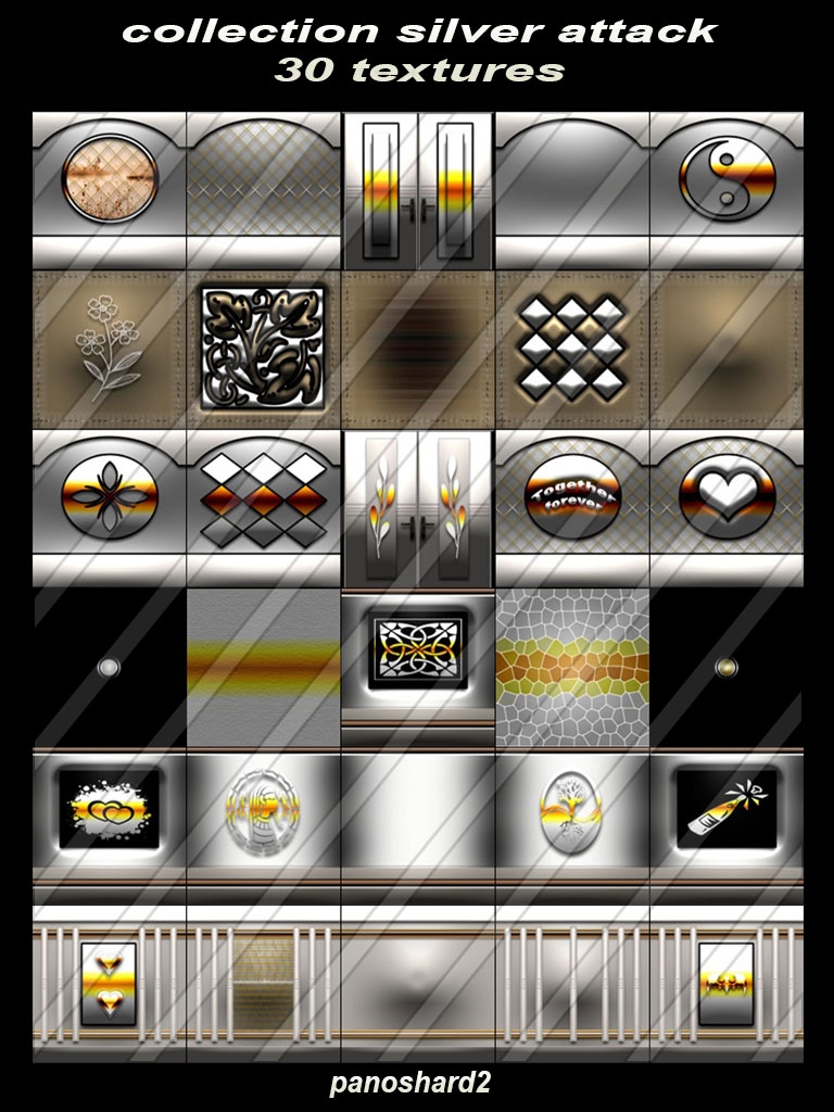 collection silver attack 30 textures new pack - panoshard2 manufacture and sale textures for imvu