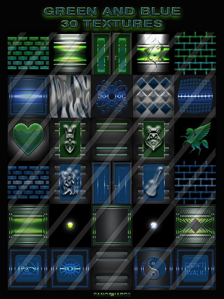 GREEN AND BLUE 30 TEXTURES FOR IMVU ROOMS AND CLUB - panoshard2 ...