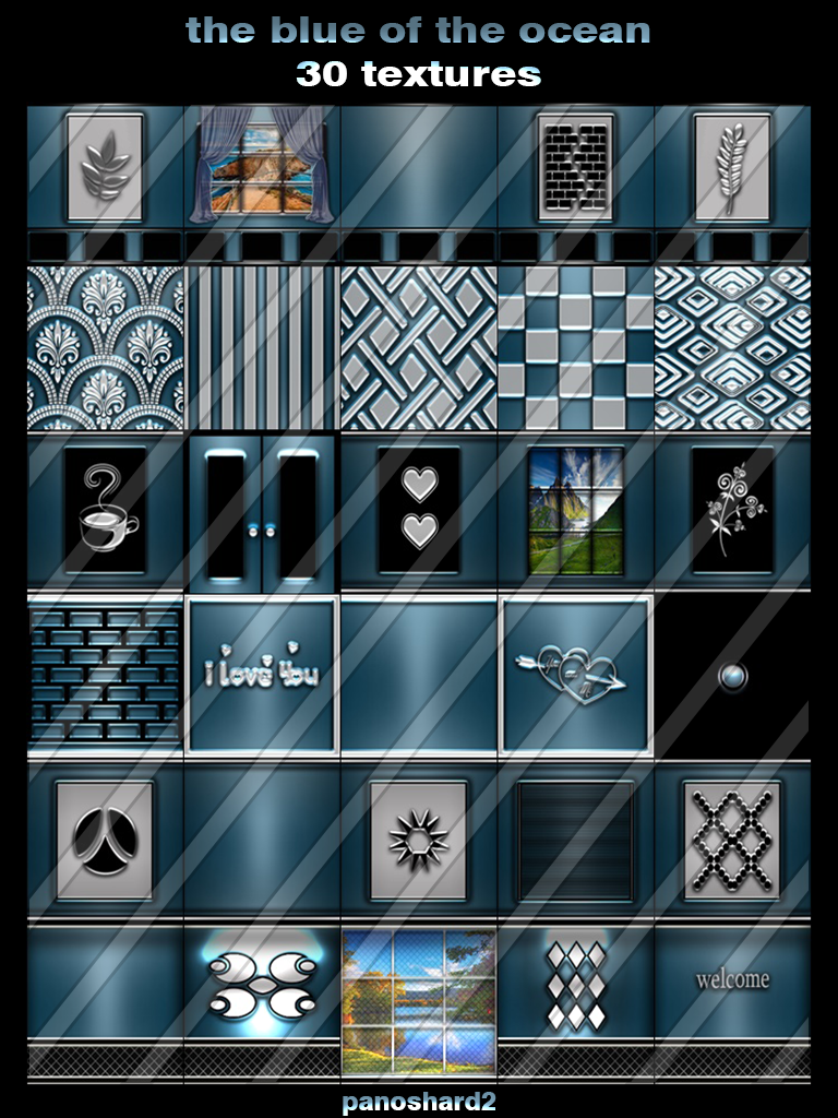 The blue of the ocean 30 textures - panoshard2 manufacture and sale ...