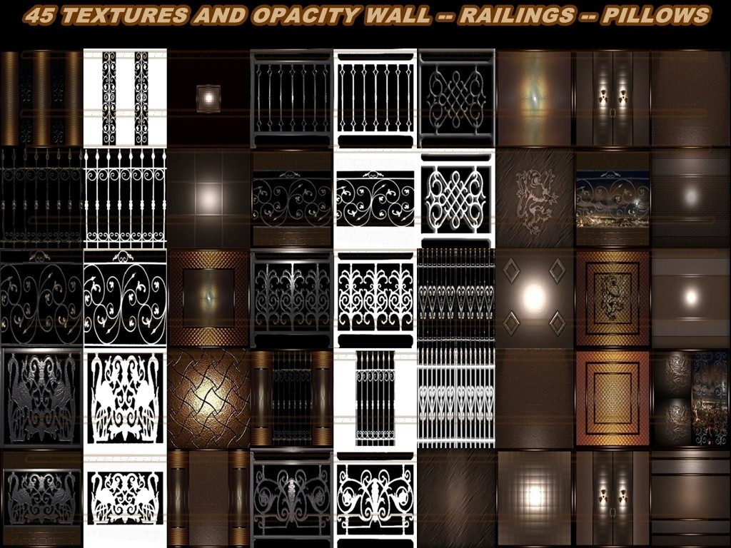45 textures Wall - Railings - Pillows - panoshard2 manufacture and sale ...
