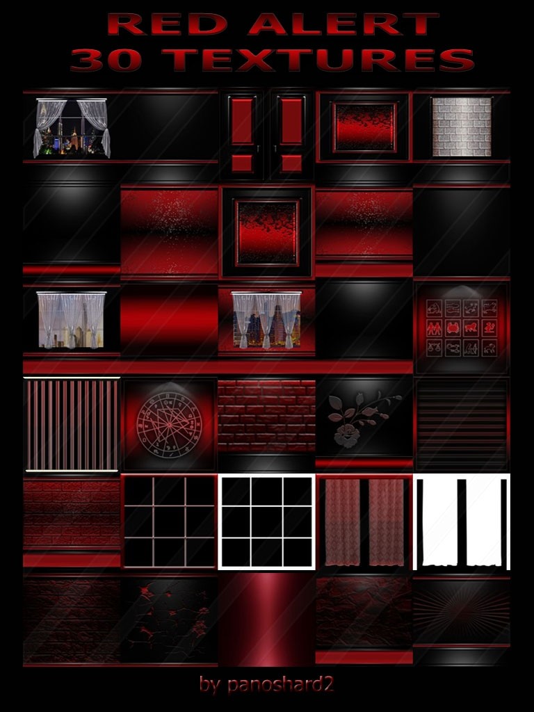 RED ALERT 30 TEXTURES FOR IMVU ROOMS - panoshard2 manufacture and sale ...