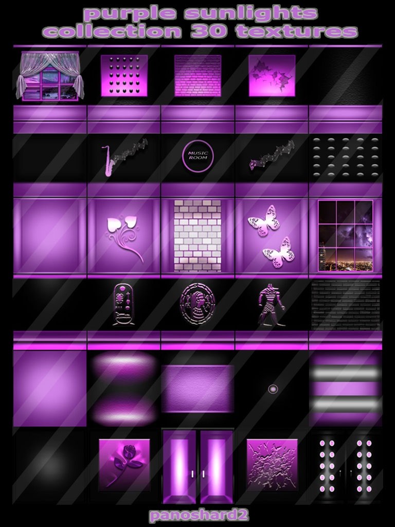 purple sunlights collection 30 textures for imvu rooms - panoshard2 ...