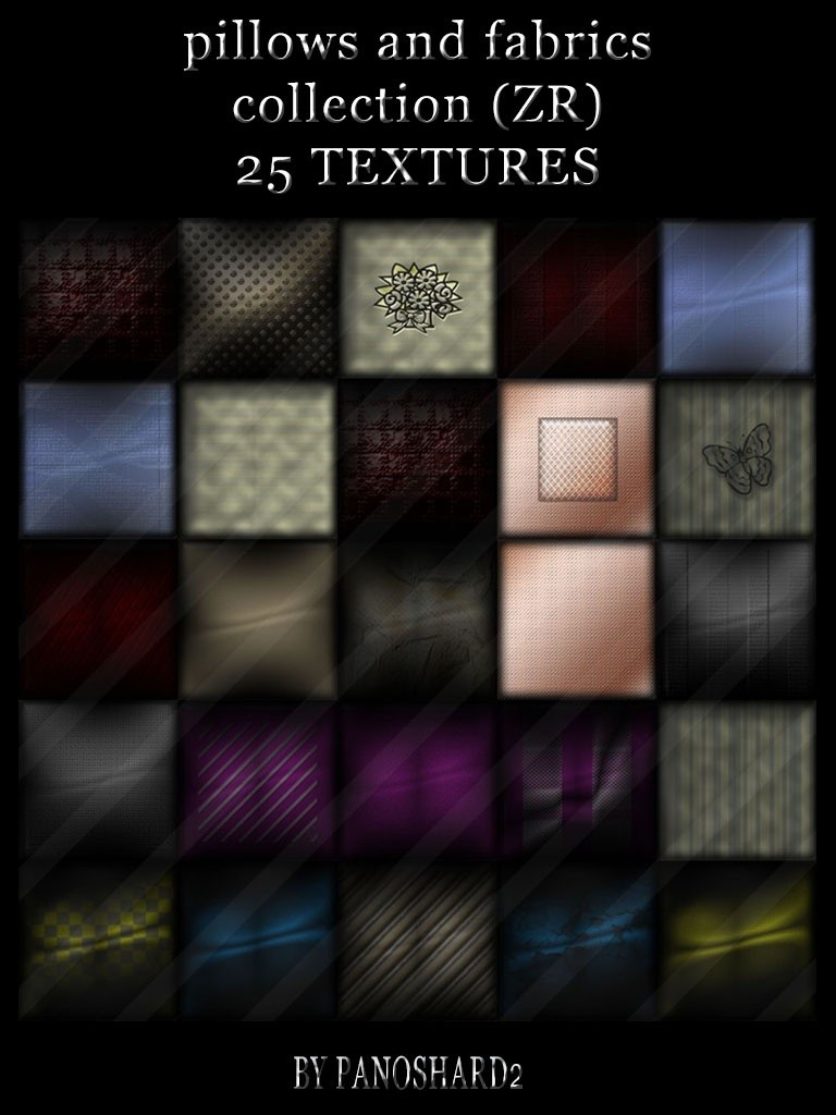 Pillows and fabrics (ZR) collection 25 textures for im - panoshard2 ...