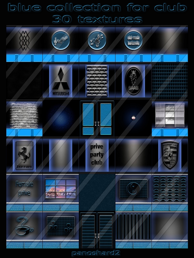 BLUE TEXTURES - panoshard2 manufacture and sale textures for imvu