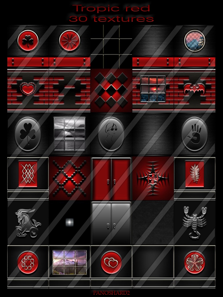 Tropic red 30 textures for imvu rooms - panoshard2 manufacture and sale ...