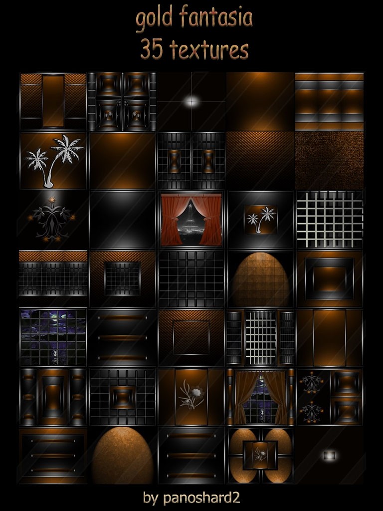 Gold fantasia 35 textures for imvu rooms - panoshard2 manufacture and ...