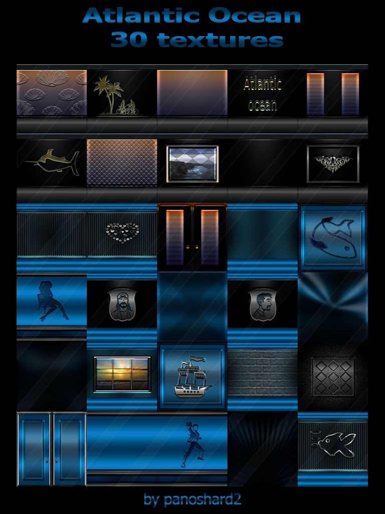 Atlantic Ocean 30 textures for imvu rooms - panoshard2 manufacture and ...