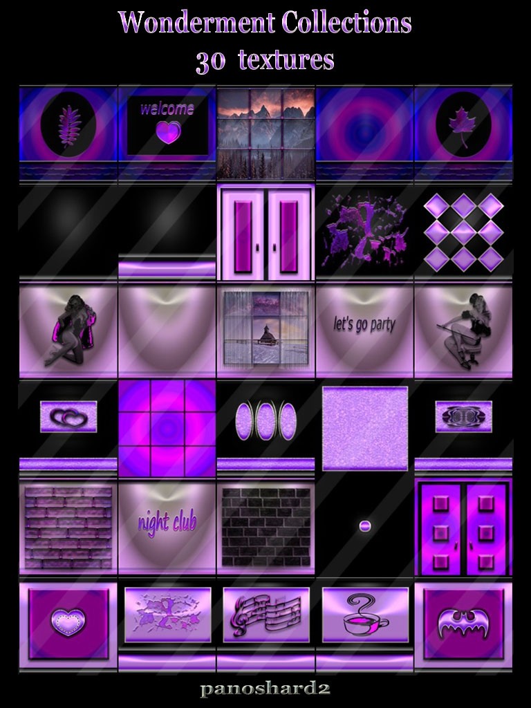 PURPLE TEXTURES - panoshard2 manufacture and sale textures for imvu