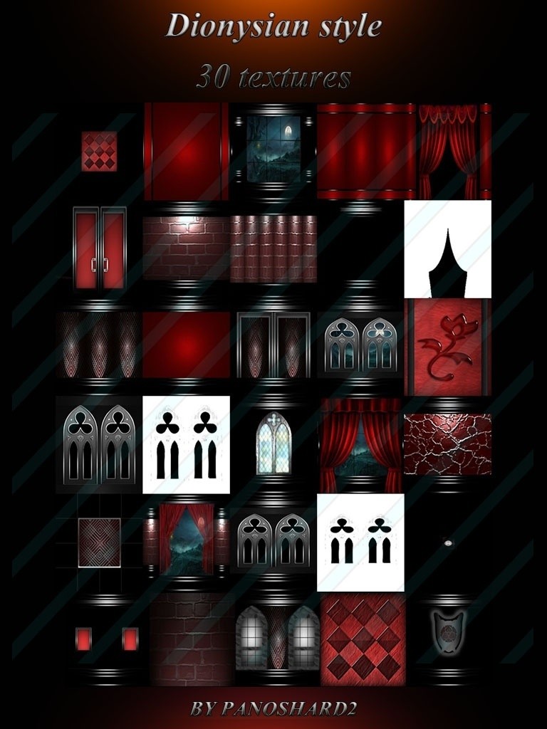 Dionysian style 30 textures FOR IMVU CREATOR ROOMS - panoshard2 ...