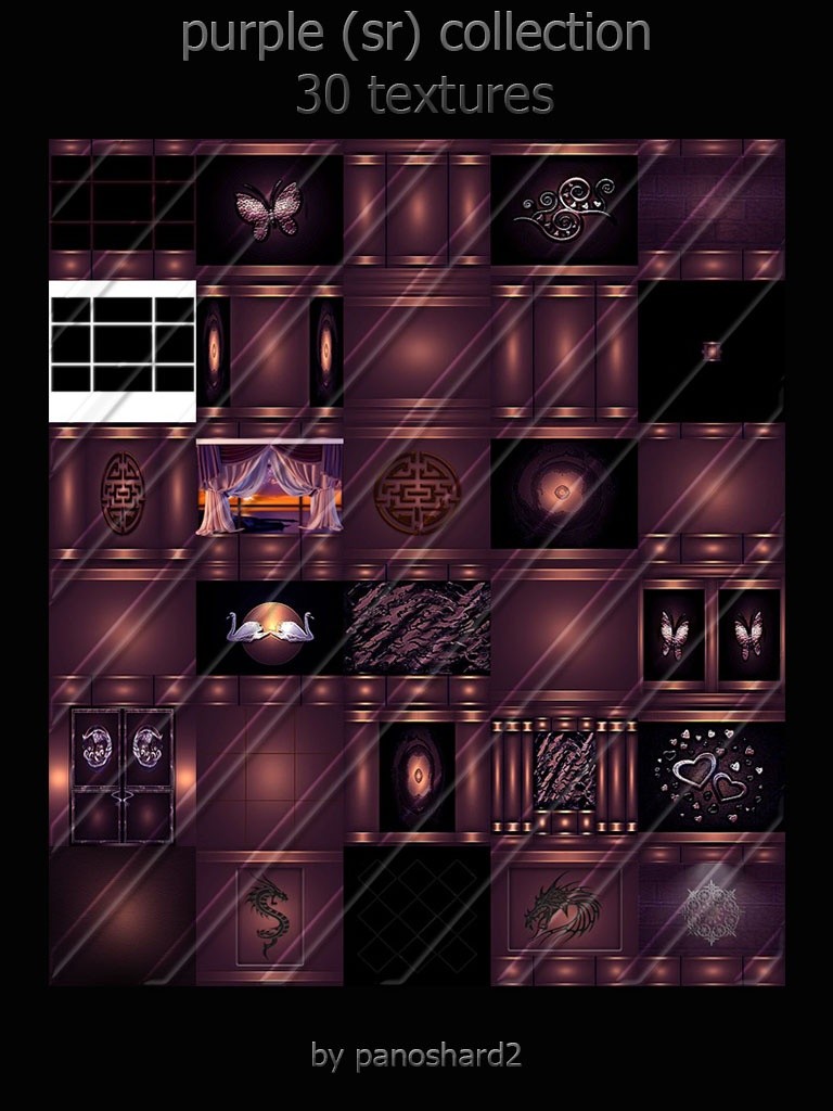 Purple (sr) collection 30 textures room imvu - panoshard2 manufacture ...