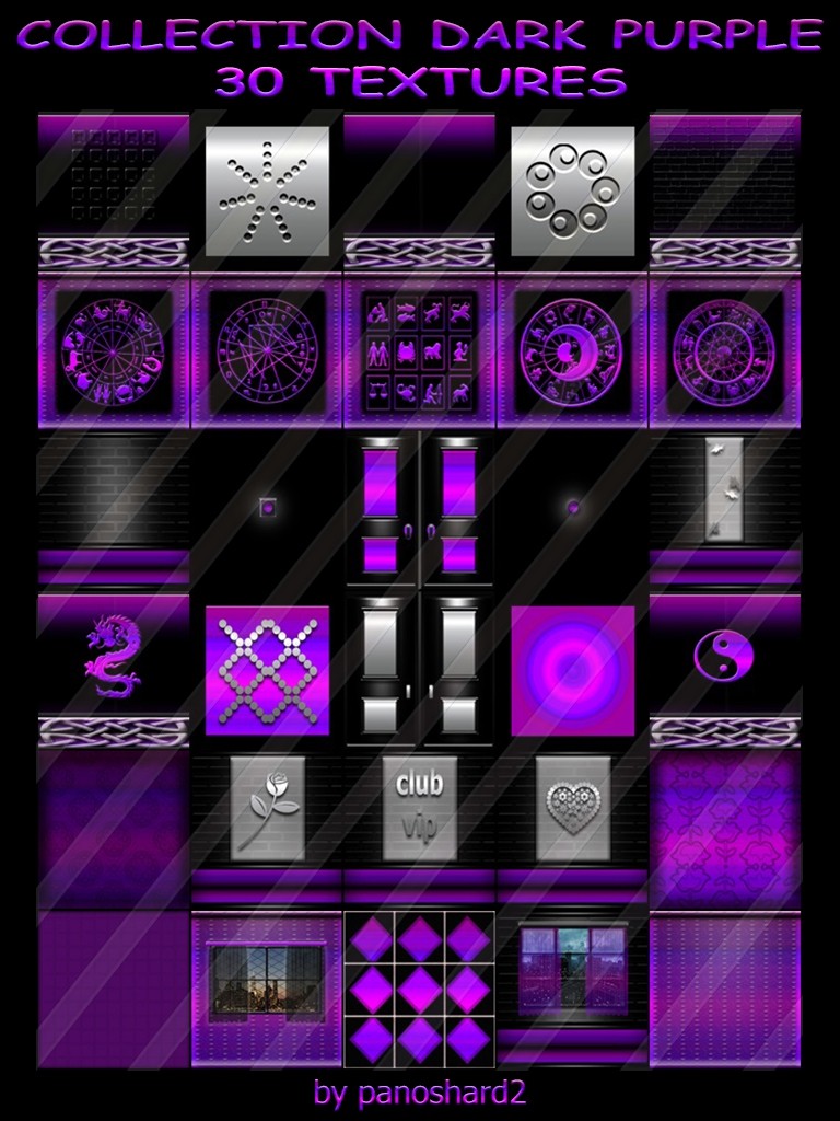 COLLECTION DARK PURPLE 30 TEXTURES FOR IMVU CREATOR R - panoshard2 ...