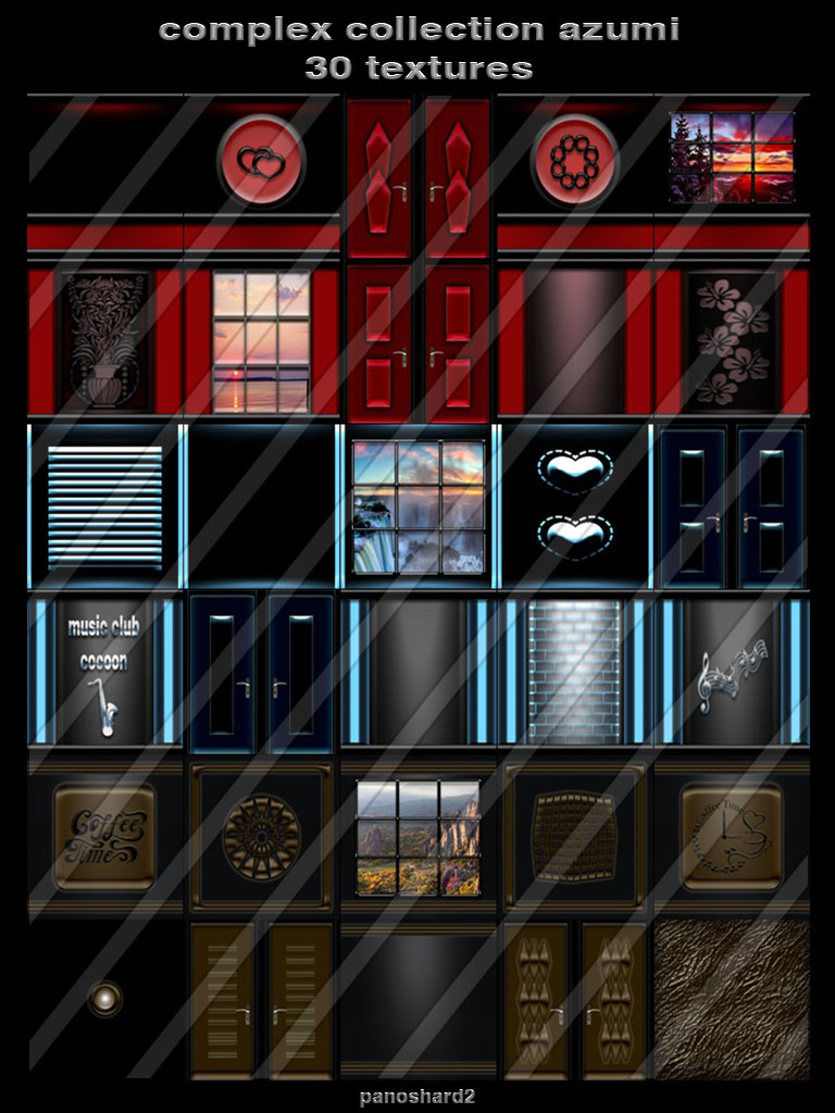 Sunset in Milan 30 textures for imvu rooms - panoshard2 manufacture and ...