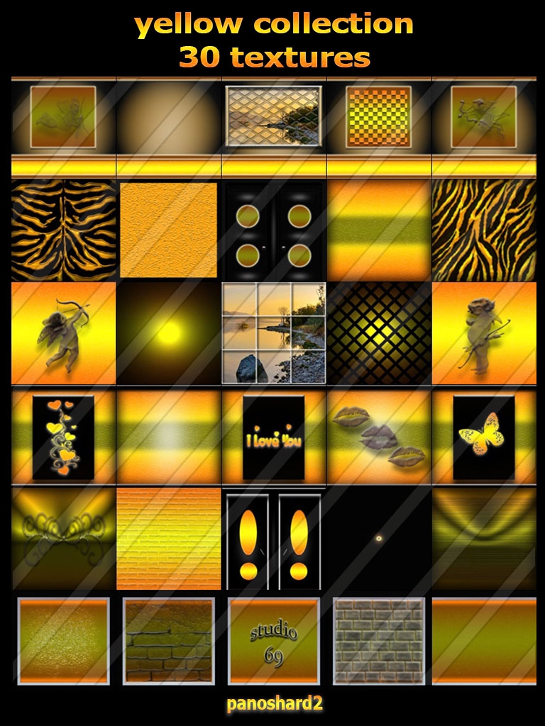yellow collection 30 textures for imvu rooms - panoshard2 manufacture ...