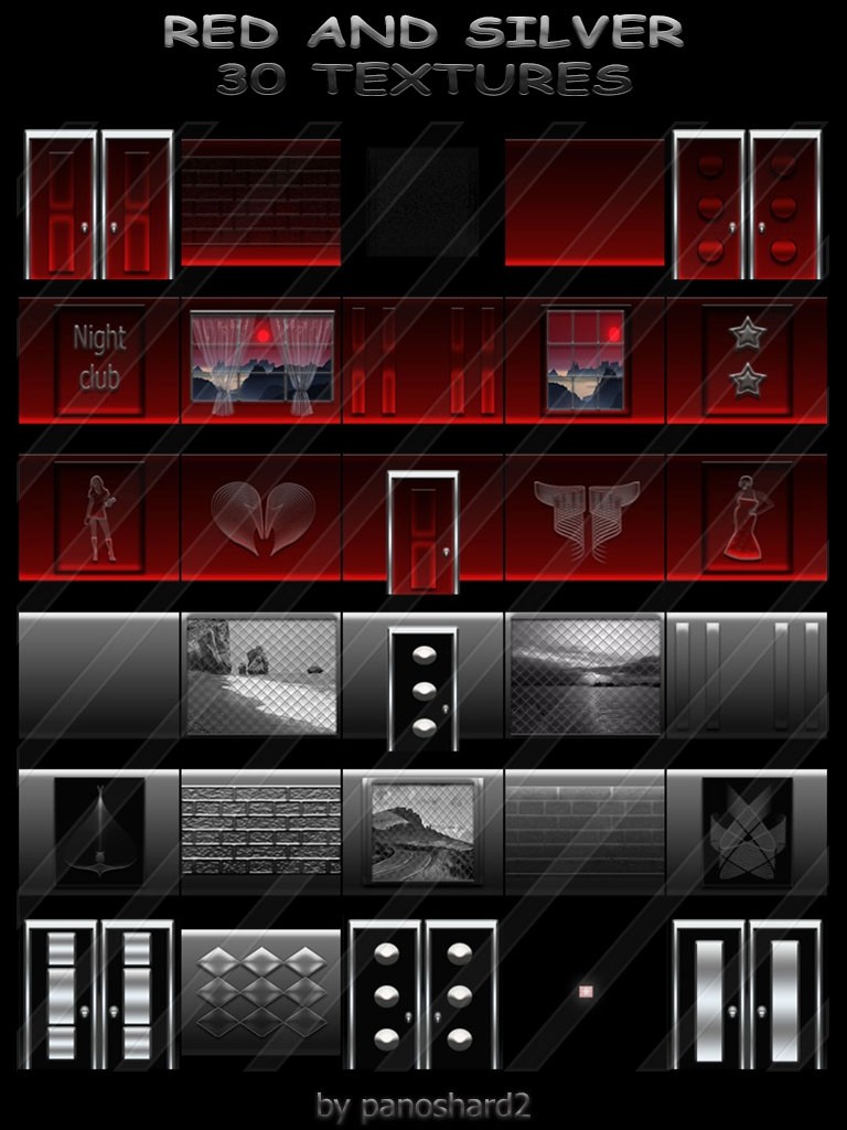 RED AND SILVER COLLECTION 30 TEXTURES FOR IMVU ROOMS ( - panoshard2 ...