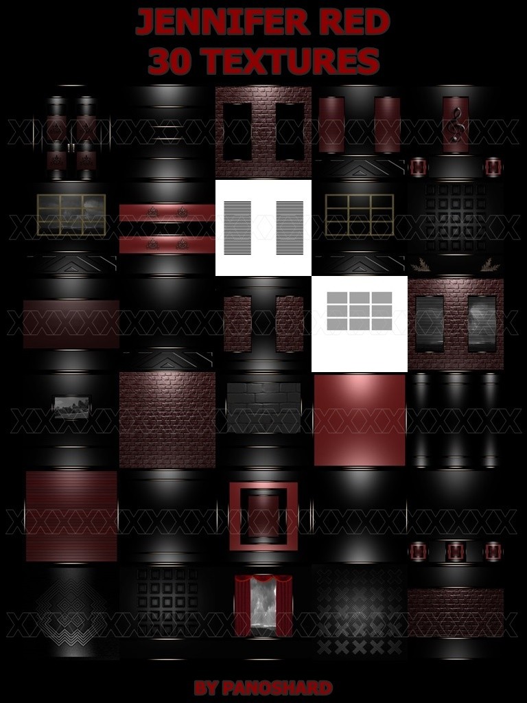 JENNIFER RED 30 TEXTURES FOR IMVU ROOMS - panoshard2 manufacture and ...